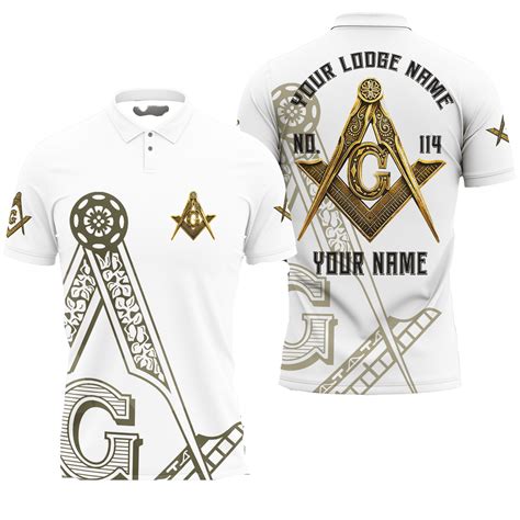 Send Message To Custom Personalized Freemason White Compass Symbol