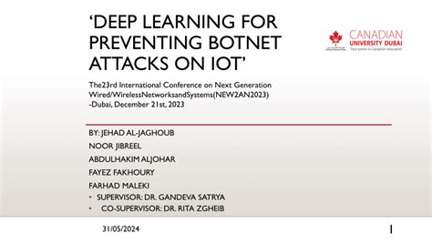 Pdf Deep Learning For Preventing Botnet Attacks On Iot