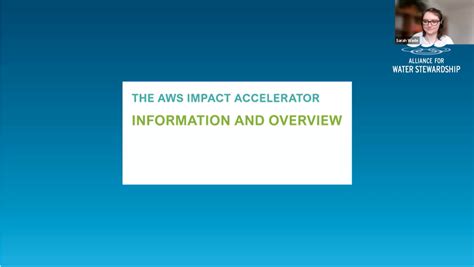 Aws Impact Accelerator Informational Webinar Alliance For Water