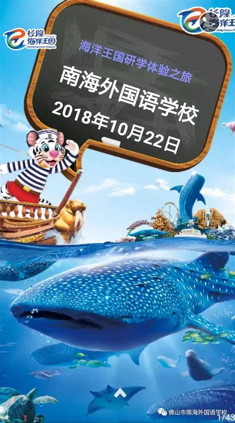 南海外国语学校海洋王国研学体验之旅——八年级秋季研学活动旅行