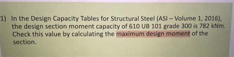 Answered In The Design Capacity Tables For Bartleby