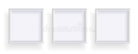 Photo Frames Isolated On White Rectangular Frames Mockup Set Of Empty