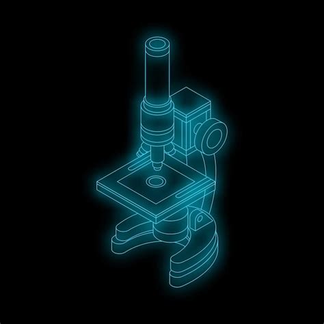 Premium Vector Glowing Microscope Representing Scientific Research