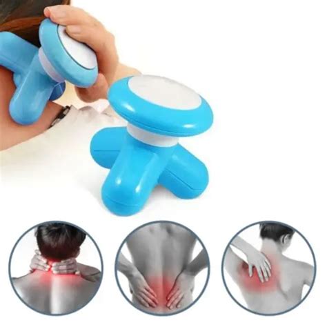 Mini Massageador Eletrico Portatil Corporal Pescoço Costas A Pilha Ou