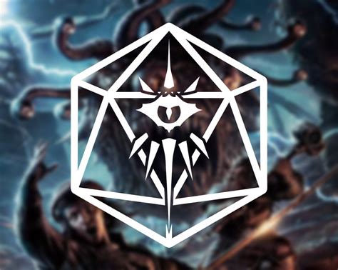 Dnd Warlock Symbol In D20 Vinyl Decal Car Decal Laptop Etsy Uk