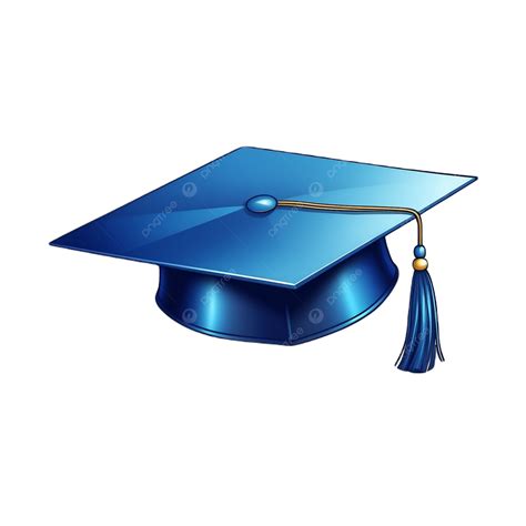 Un Birrete De Graduación Azul Con Borla Y Png Dibujos Un Gorro De