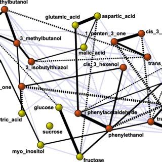 Partial Correlation Network Based On Log Transformed Metabolite