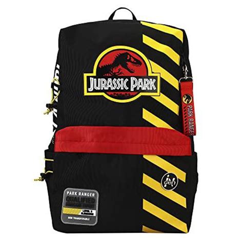 Repop Ts Jurassic Park Safety Logo Black Backpack