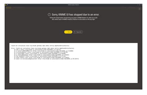 Knime Modern Ui Not Working Error During Launching Implemented Fixes