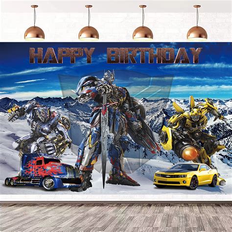 Transformers Birthday Party Decorations 5x3ft Transformers Backdrop