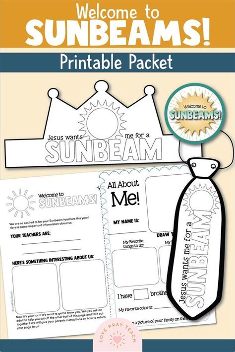 Welcome To Sunbeams Printable Packet Etsy Mit Dir An Meiner Seite