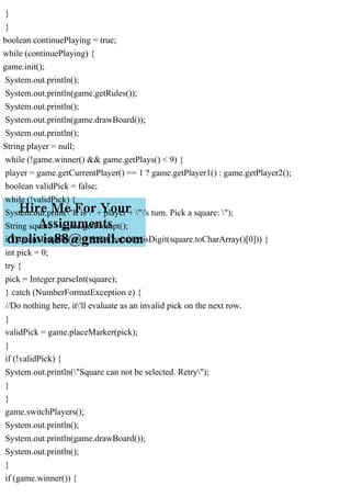 Package Tictactoe Public Class Main Public Void Play Pdf