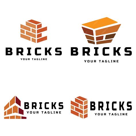 Diseños Creativos De Logotipos De Ladrillo Para Edificios Edificios Arquitectónicos Ingeniería