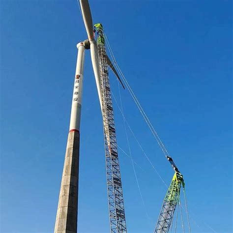 140m超高混塔风机彭泽县核电帽子山12 5MW分散式风电项目首台风机吊装成功 机组 厂址 姜桐
