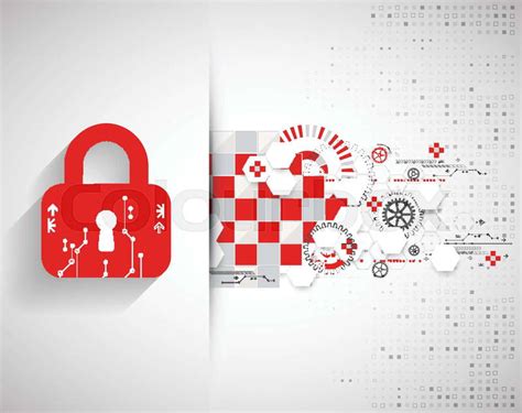 Red Protection Background Technology Security Encode And D Colourbox
