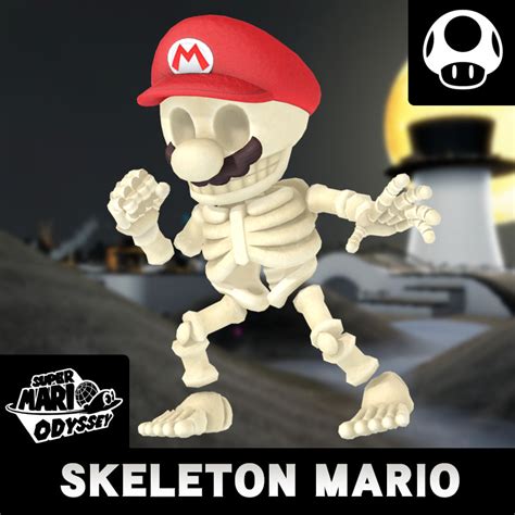 Skeleton Mario Super Mario Odyssey Mod For Super Smash Bros Wii U