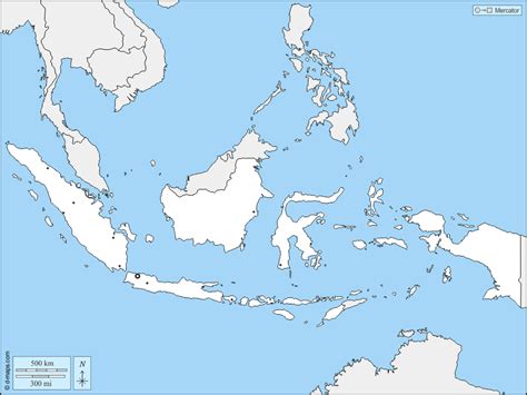 印度尼西亚 D 免费地图 免费的空白地图 免费的轮廓地图 免费基地地图 边界 主要城市