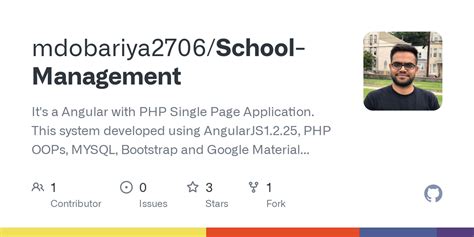 Github Mdobariya2706school Management Its A Angular With Php Single Page Application This