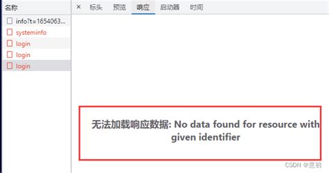 解决前端跨域问题：实现项目登录时，数据请求到了，无法加载响应数据no Data Found For Resource With Given