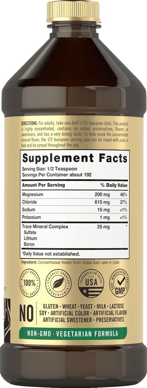 Trace Mineral Drops 16 Fl Oz Full Spectrum Minerals Supplement By