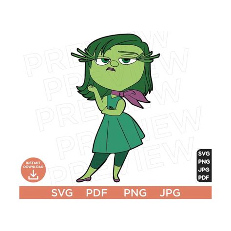 Inside Out Svg Disgust Svg Disneyland Ears Clipart Layer Inspire