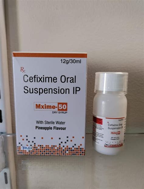 Injection Syrup Cefixime Oral Suspension Packaging Size 53 Off