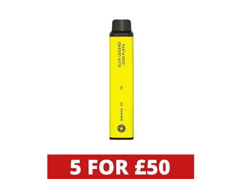 Banana Ice Elux Legend 3500 Puff Disposable Vapehut Uk