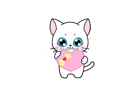 無料イラスト Png プレゼントを持ったかわいい白猫