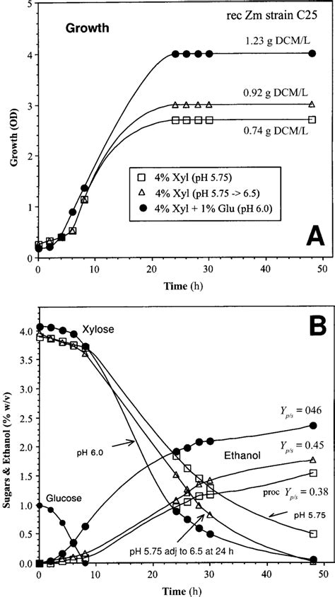 Effect Of Ph And Glucose On Xylose Fermentation By Rec Zm C25 A