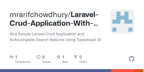 GitHub Mrarifchowdhury Laravel Crud Application With Autocomplete