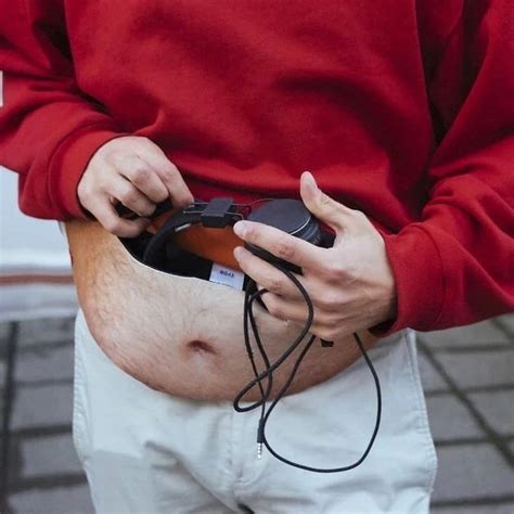 Belly Fanny Pack Beer Dad Bod Hairy Belly Button Stomach Waist Bag