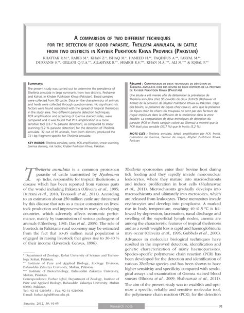 Pdf A Comparison Of Two Different Techniques For The Detection Of