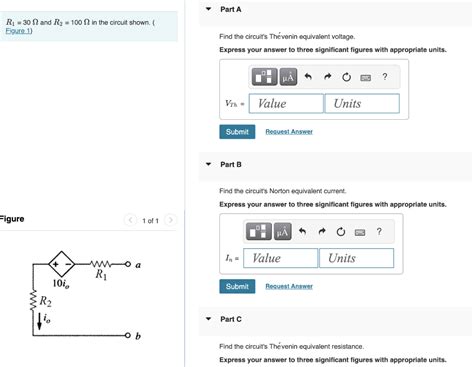 Solved R1 30Ω and R2 100Ω in the circuit shown Figure 1 Chegg