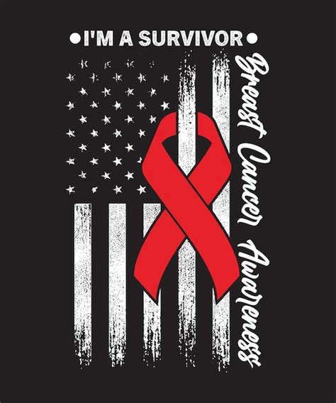 Premium Vector I Am Survivor Breast Cancer Awareness T Shirt Design