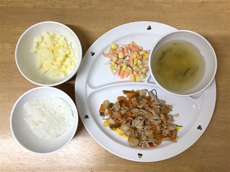 豚肉の甘酢炒め ひとつむぎ保育園