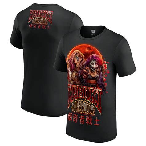 楽天市場即日発送 カブキウォリアーズモデル WWE AUTHENTIC Tシャツ BLOOD MOON T SHIRT BLACK THE KABUKI WARRIORS ASUKA