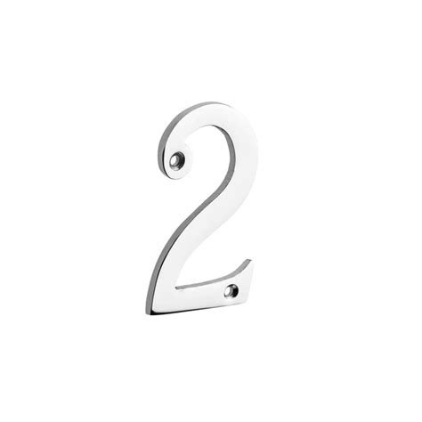 Chrome Plated Front Door Numeral No2 Door Handle Store
