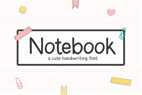 Notebook Font Cute Font Cricut Font Handwritten Fonts Fonts For