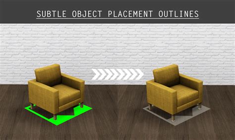 Mod The Sims Subtle Object Placement Outlines