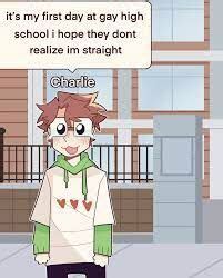 A Cartoon Character Standing In Front Of A Building With A Sign Saying