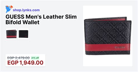Guess Mens Leather Slim Bifold Wallet Lynks Shop