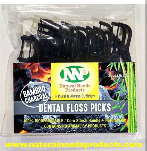 Bamboo Charcoal Dental Floss Pick