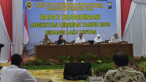 Ini Hasil Rakor Angkutan Lebaran 2019 Menhub Dan Menkes Di Surabaya