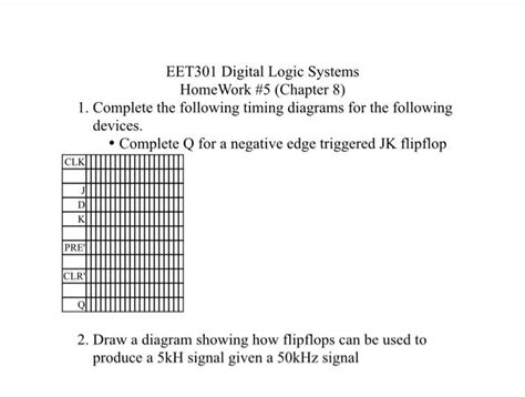 Solved EET301 Digital Logic Systems HomeWork 5 Chapter 8 Chegg