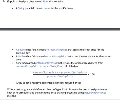 Solved A String Data Field Named Name For The Stocks