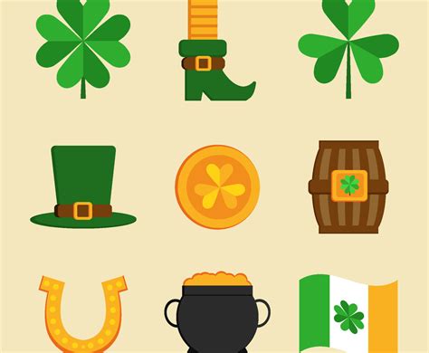 St Patricks Day Icon Set Vector Art And Graphics