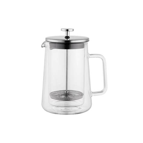 Aramoro Borosilicate Double Wall Glass Coffee And Tea Plunger With Glass