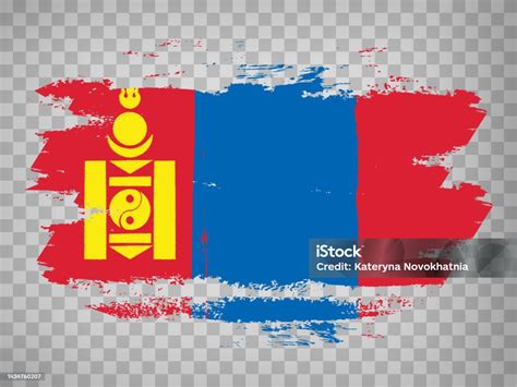몽골 브러쉬 스트로크 배경의 국기 몽골의 국기 투명한 Backrgound에 웹 사이트 디자인 응용 프로그램 Ui에 대한 스톡