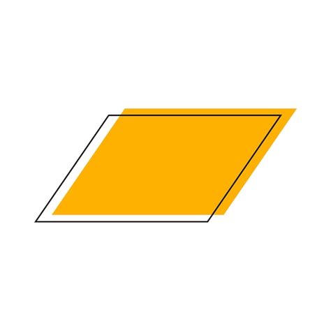 Icono Geométrico Del Paralelogramo Vector Premium