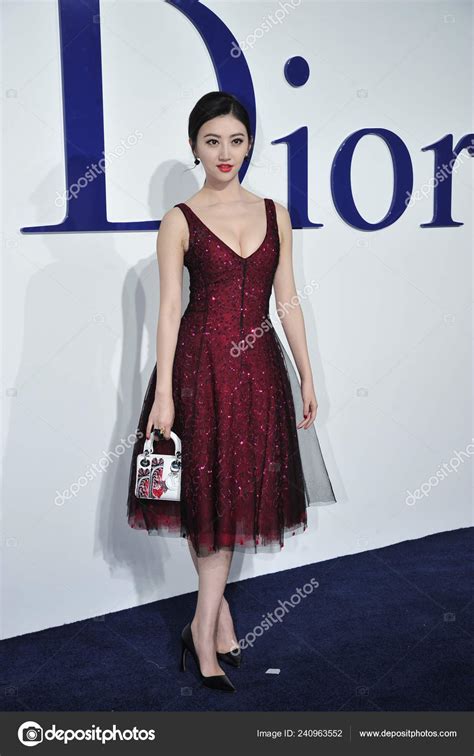 Chinese Actress Jing Tian Poses She Arrives Dior Spring Summer — Stock